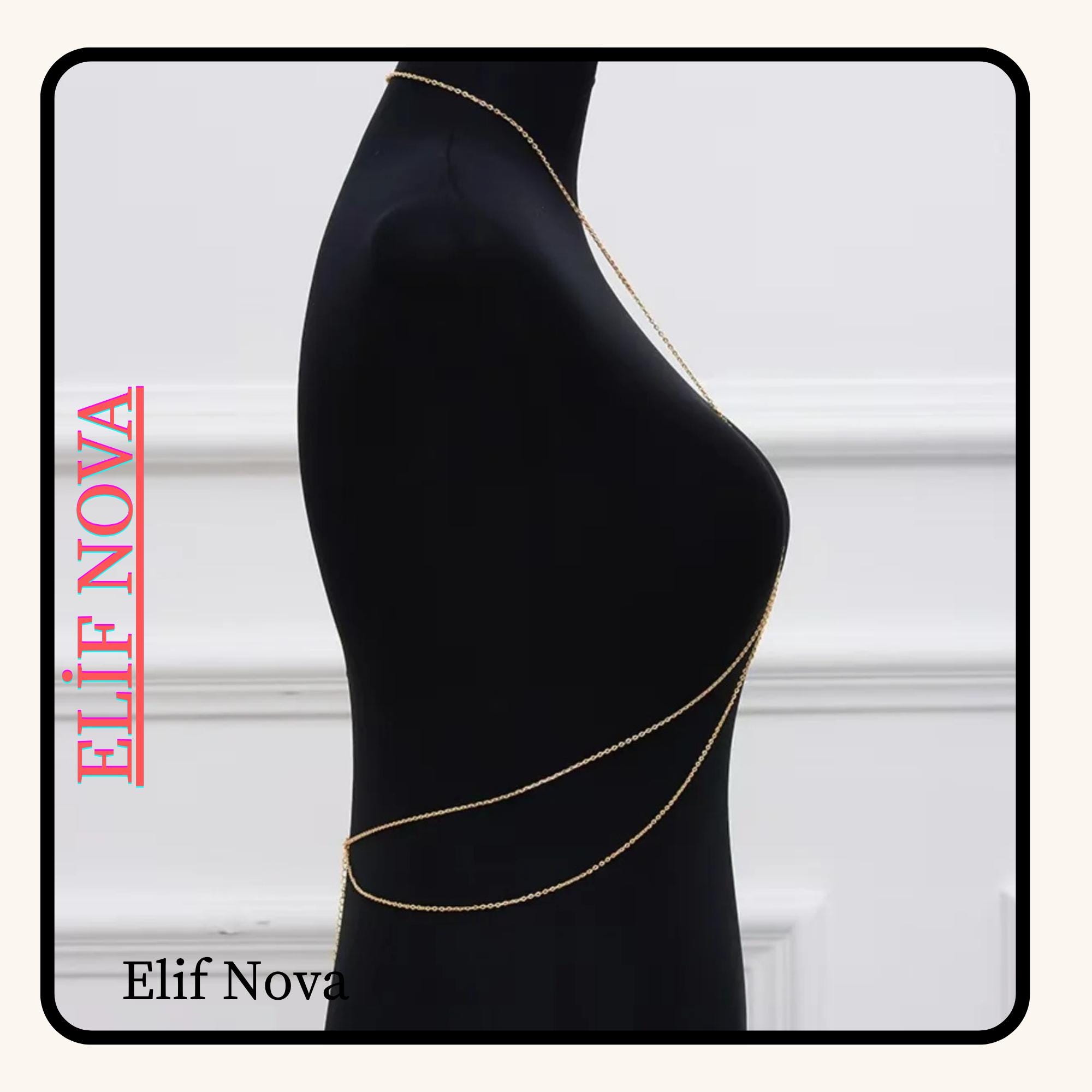 Trendy Cross Body Chain for Women – Elegant Jewelry Gift - Etsy