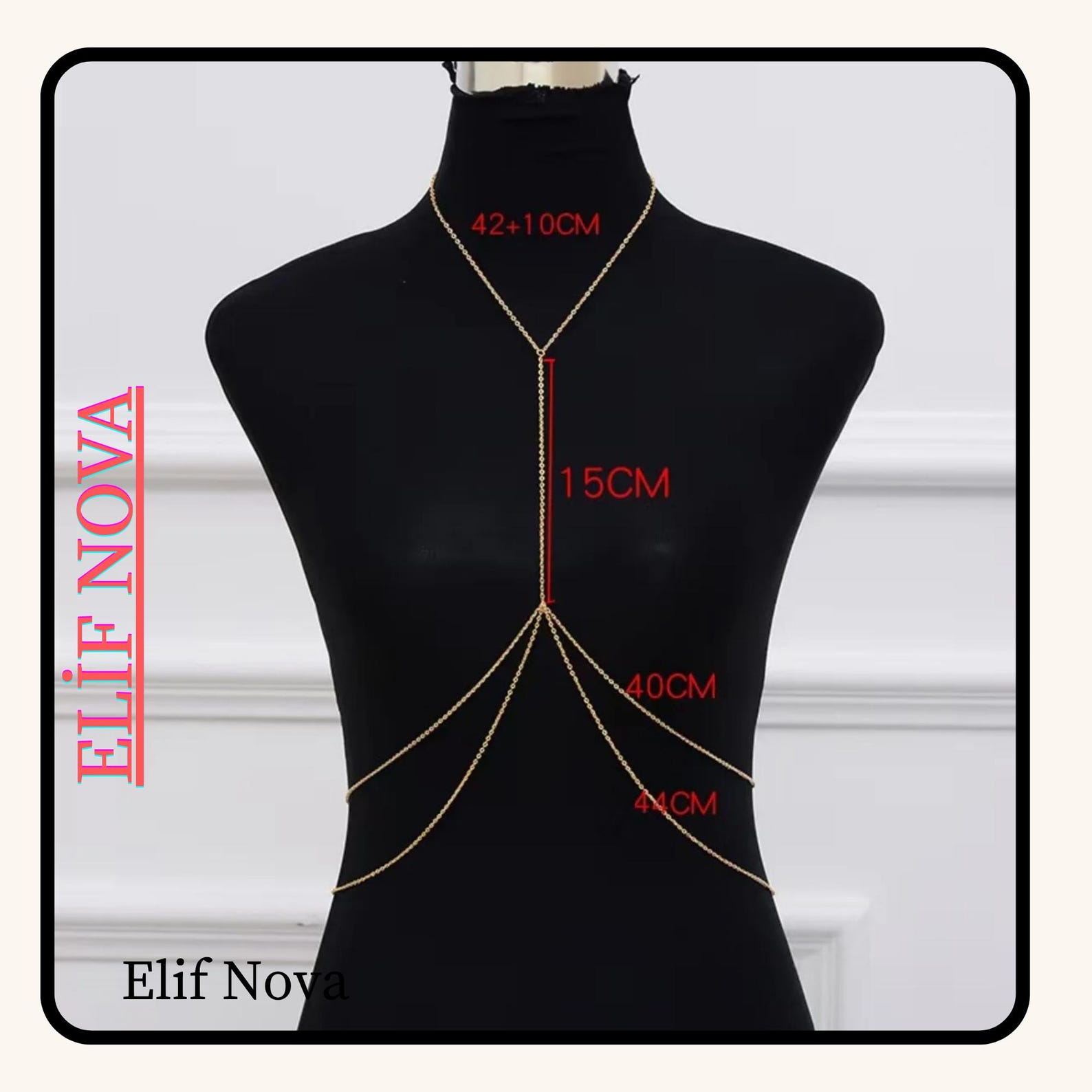 Trendy Cross Body Chain for Women – Elegant Jewelry Gift - Etsy
