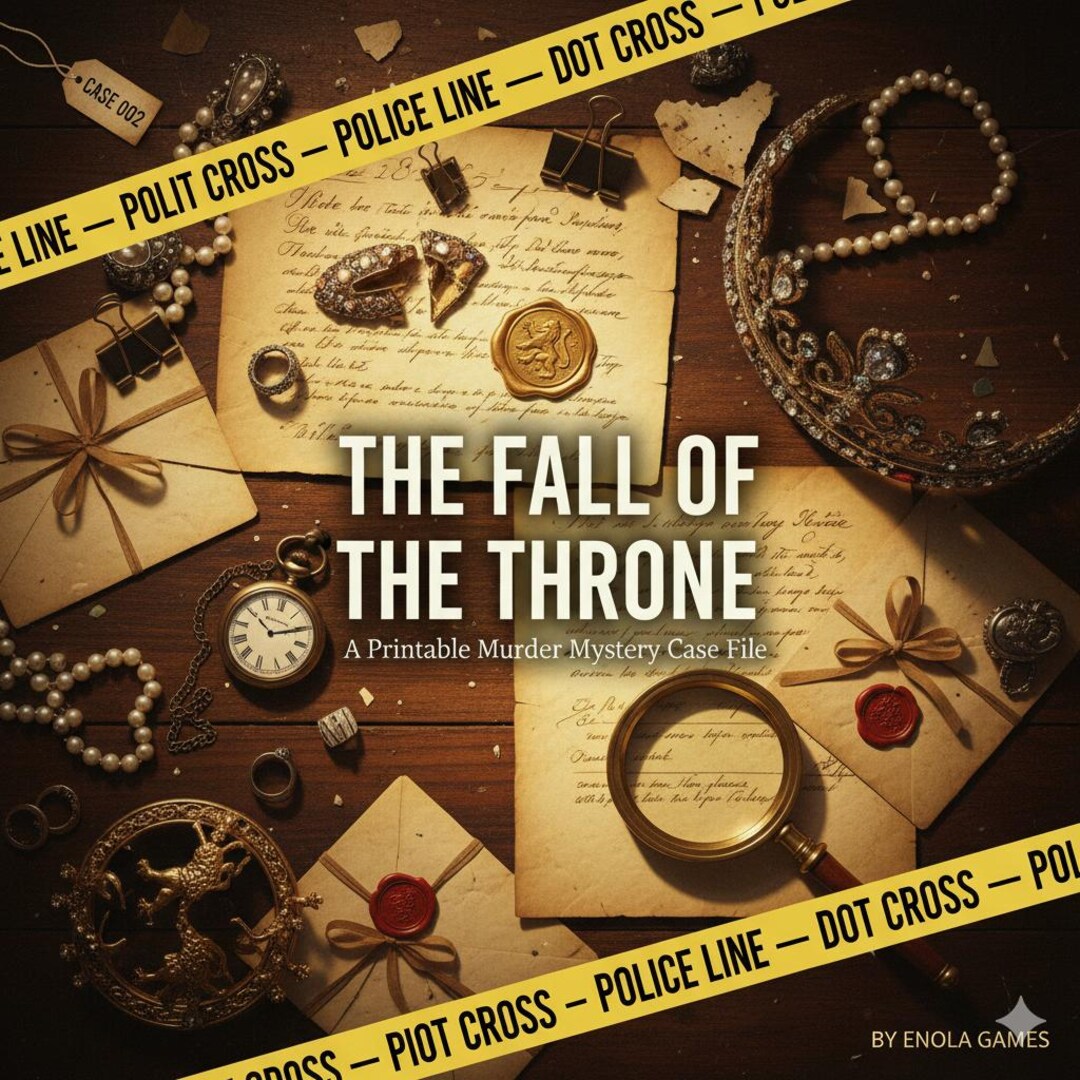 Printable Murder Mystery Game | the Fall of the Throne Case File ...