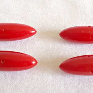 4 Vintage Red Bakelite Barrel Buttons Large Button - Etsy