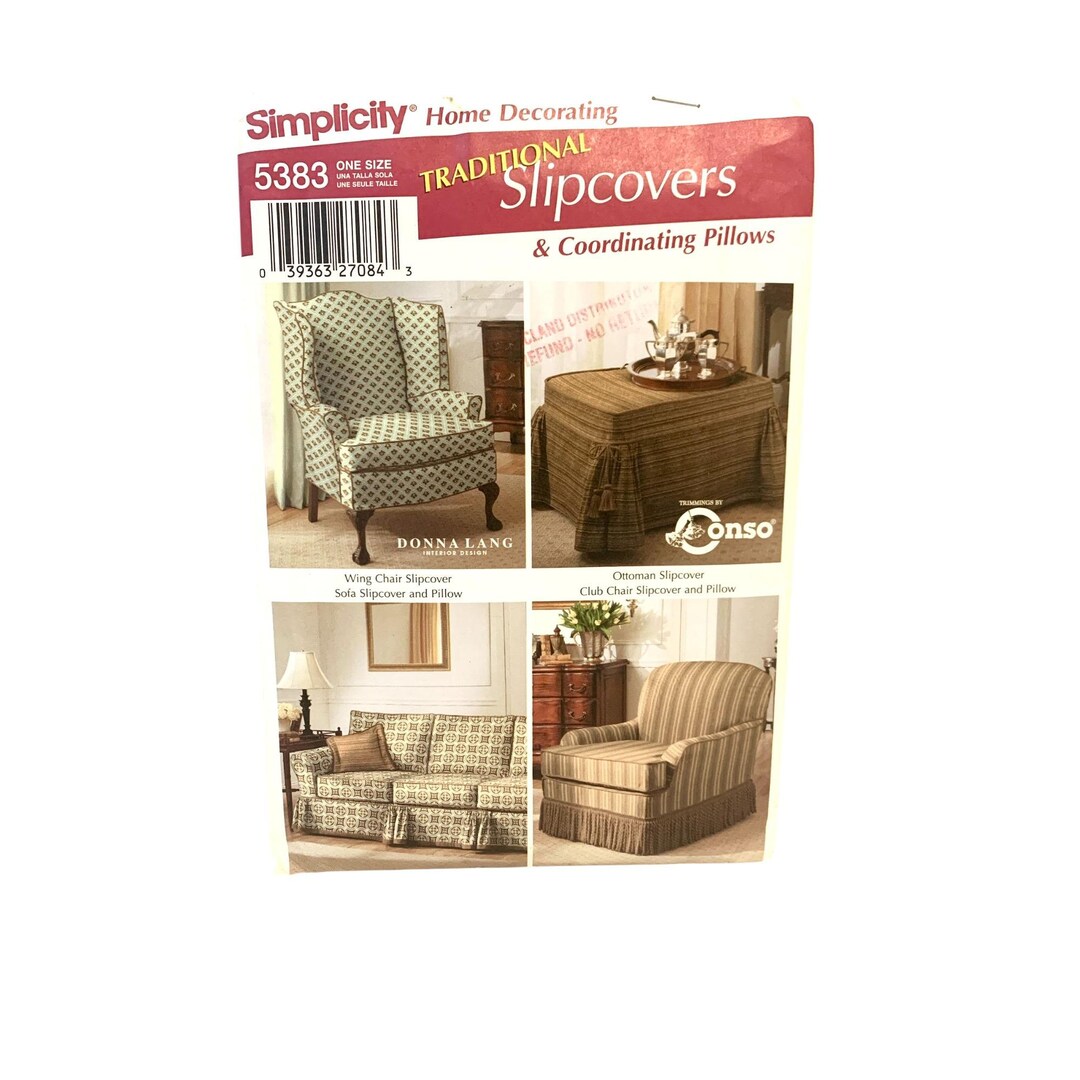 Mccall's 5383 Sewing Pattern Chair Slip Covers UNCUT - Etsy