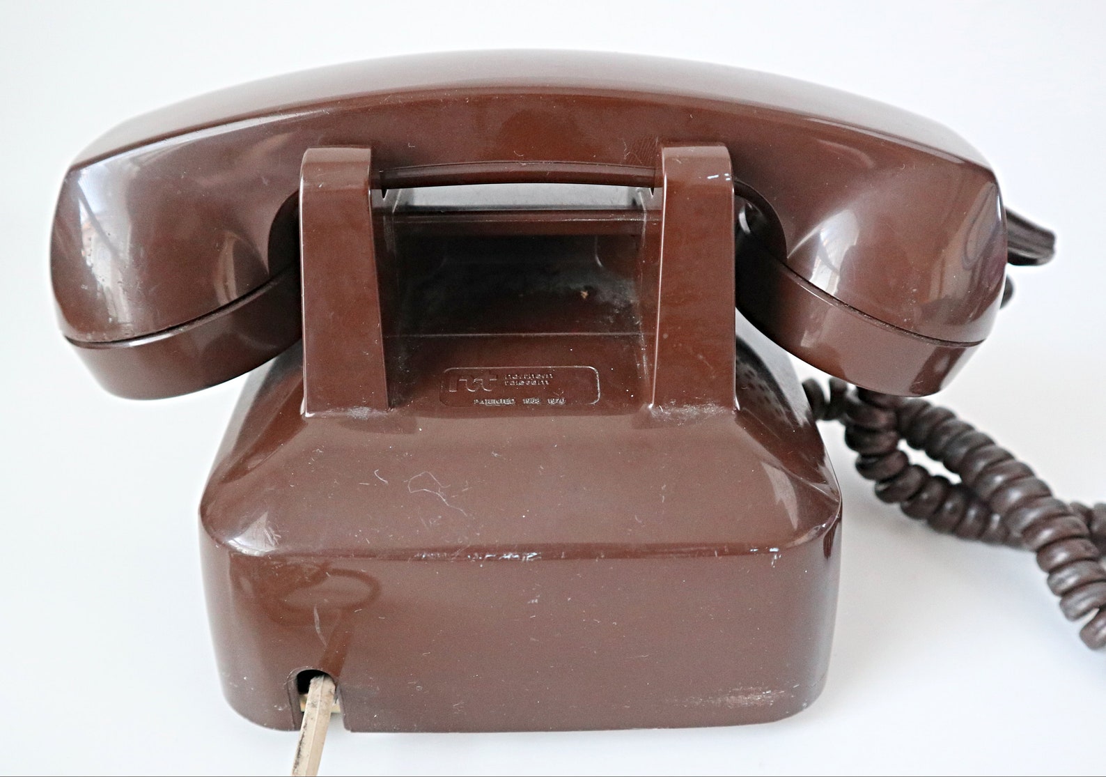 Vintage Brown Push Button Desk Phone Retro Touch Tone - Etsy