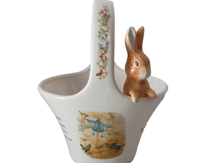 Peter Rabbit Flower Pot With Peter on the Inside Beatrix Potter Garden ...