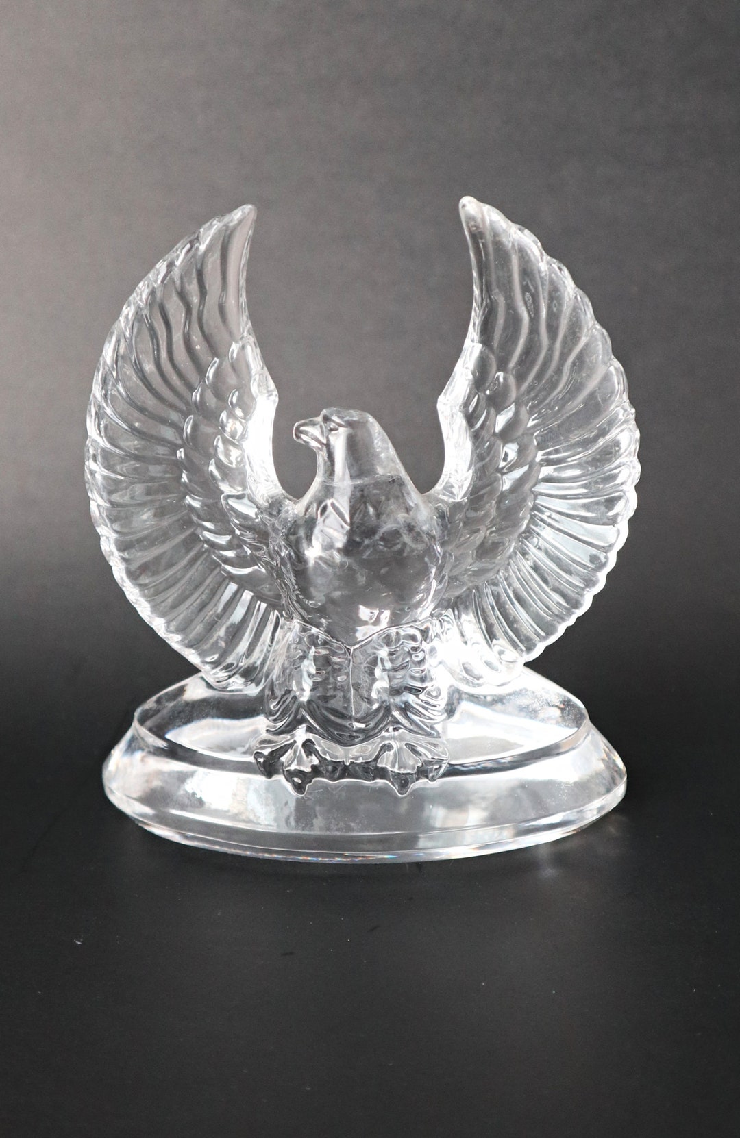 Vintage Stolzle Kristall Glass Bald Eagle of Power Figurine Paperweight ...