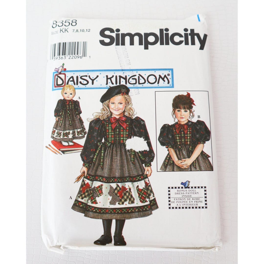 Simplicity 9723 Sewing Pattern Girls Party Dress & Matching Doll Dress ...