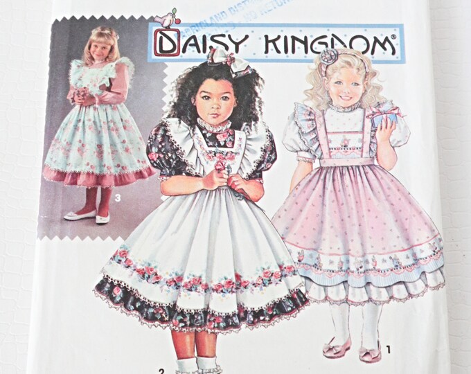 Vintage Simplicity 8318 Sewing Pattern Daisy Kingdom Girl’s Dress and ...