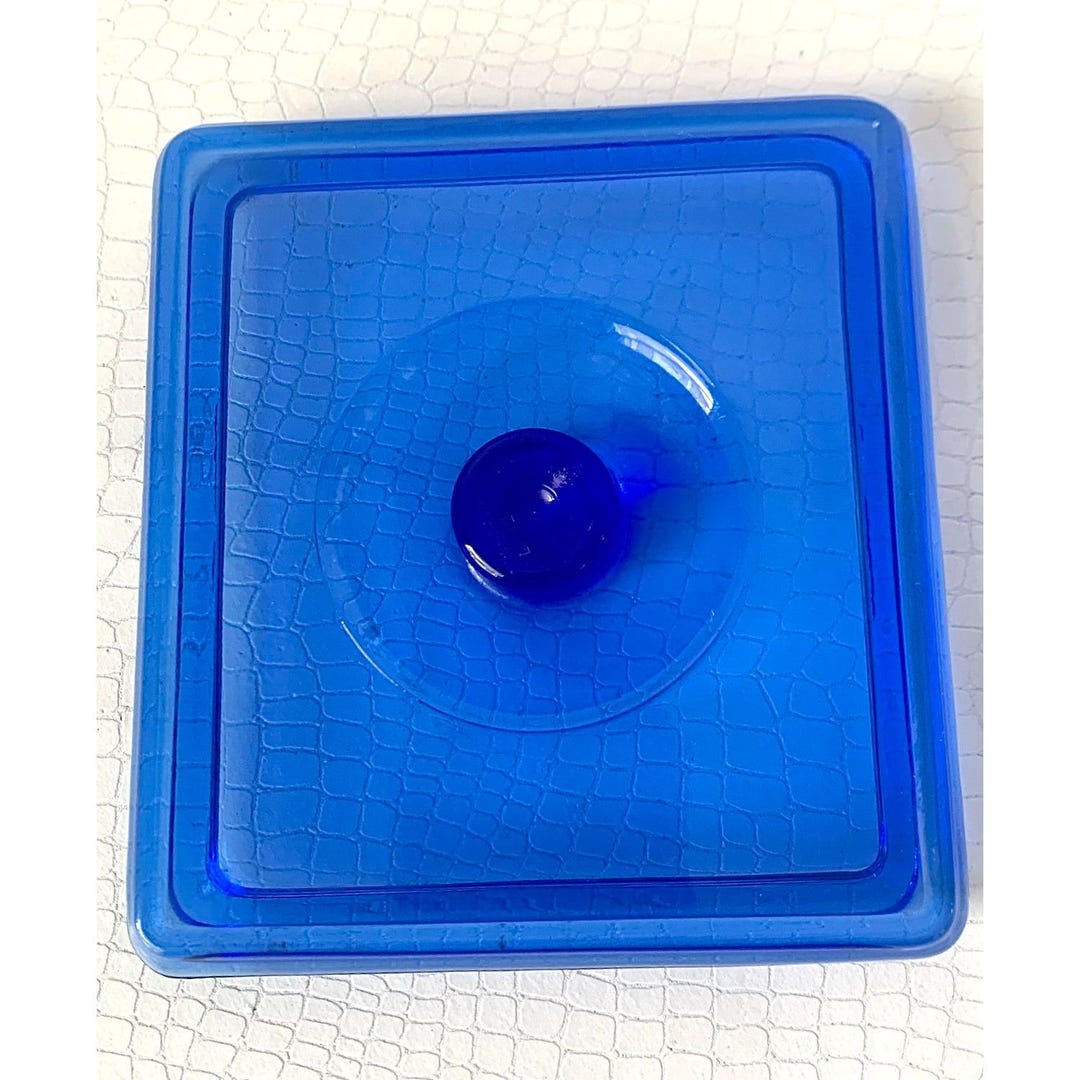 Cobalt Blue Depression Glass Refrigerator Dish Lid Replacement Hazel ...