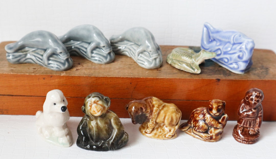 10 Wade Red Rose Animal Tea Figurines Lot Poodle Crocodile Monkey ...