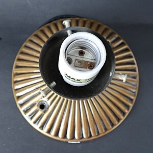 Vintage MCM Ceiling Light Clear Lamp Shade & Fixture - Etsy