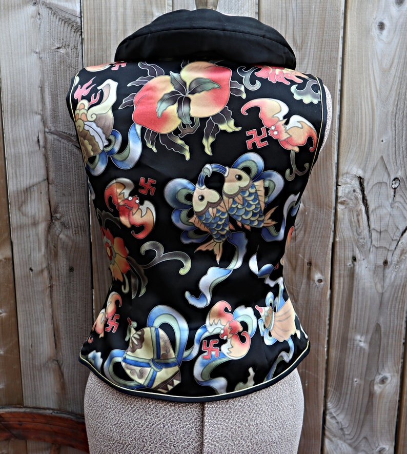 Vintage Pure Silk Hand Painted Vest Jacket Size: Small Medium | Etsy