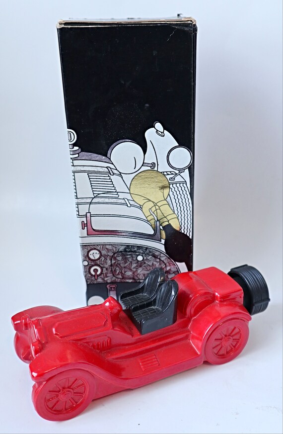 Vintage Avon Perfume Red Car Glass Bottle. - Gem