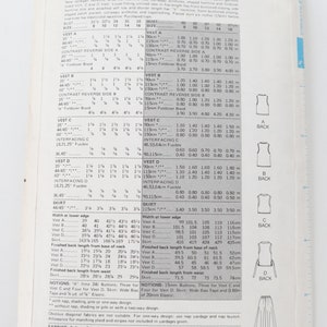 Vintage Butterick 6155 Sewing Pattern Misses' Vest & Skirt Uncut Size ...