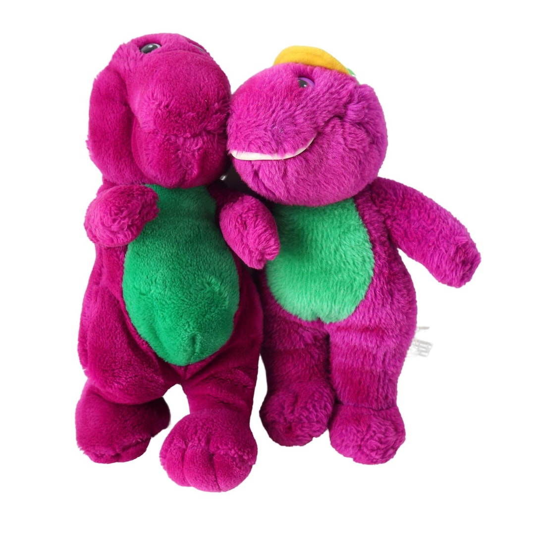 Vintage 1992 Barney Plush by Lyons Group 100% Polyester Purple & Green ...
