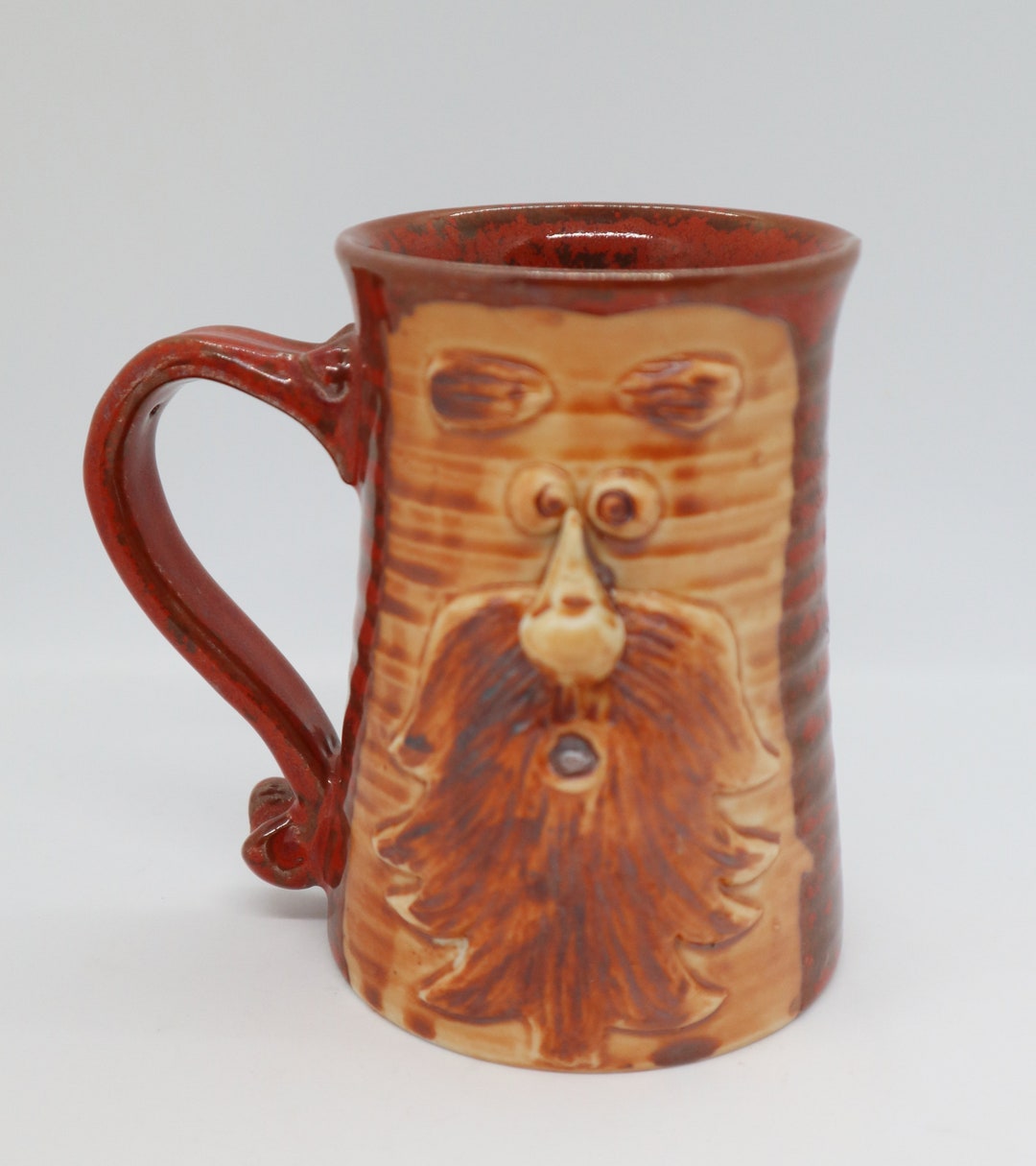 Vintage Giftcraft Art Pottery Funny Face Mug 3D Signed Whimsical - Etsy