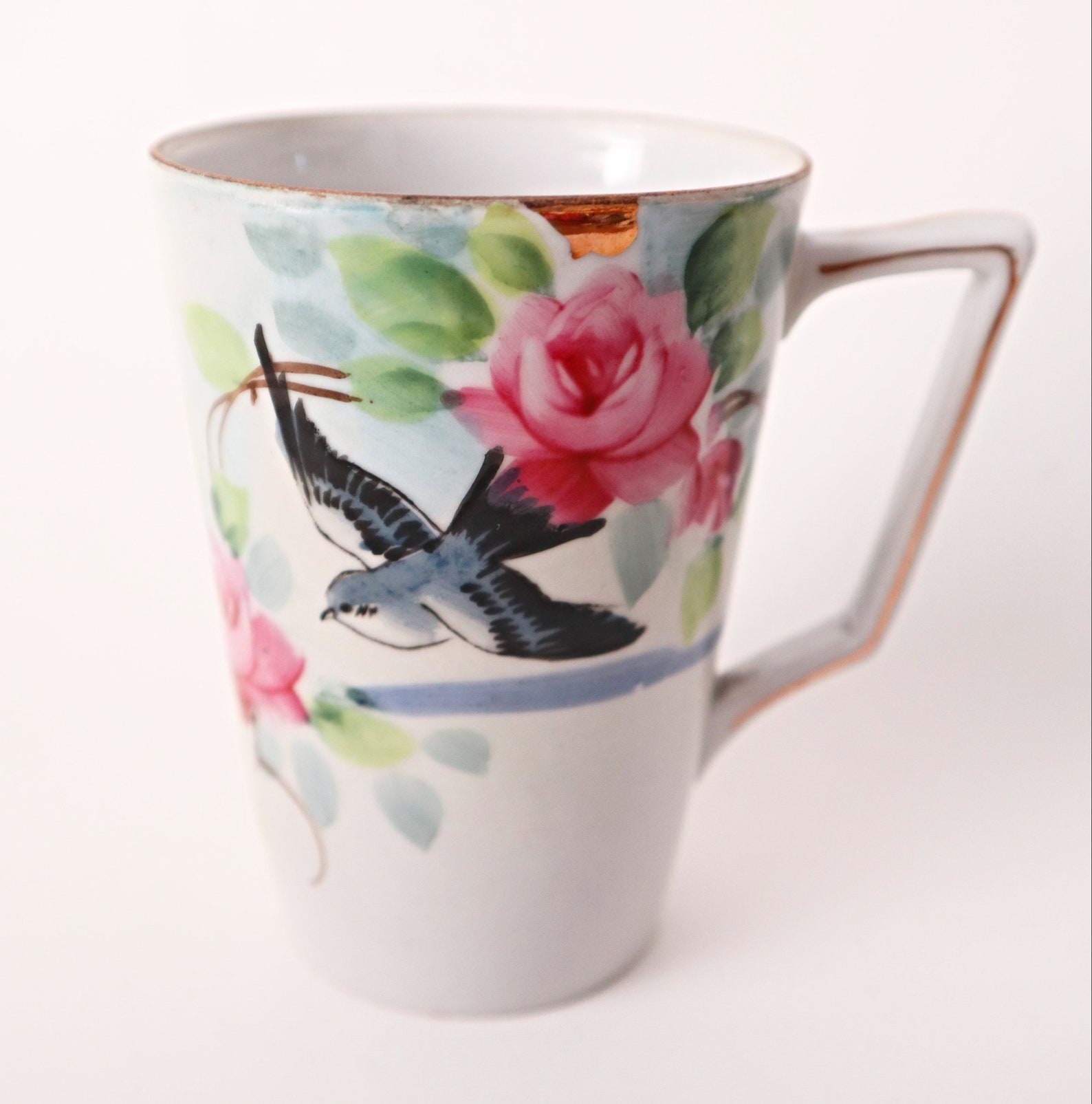 Antique Nippon Hand Painted Lemonade Set Bird Handled Mugs - Etsy