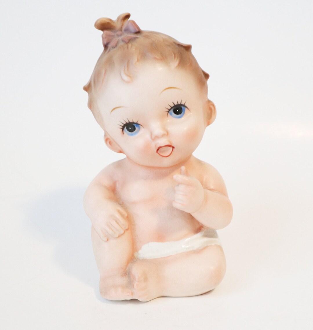 Vintage Napco Baby Figurine Bank Porcelain Hand Painted 1960's - Etsy