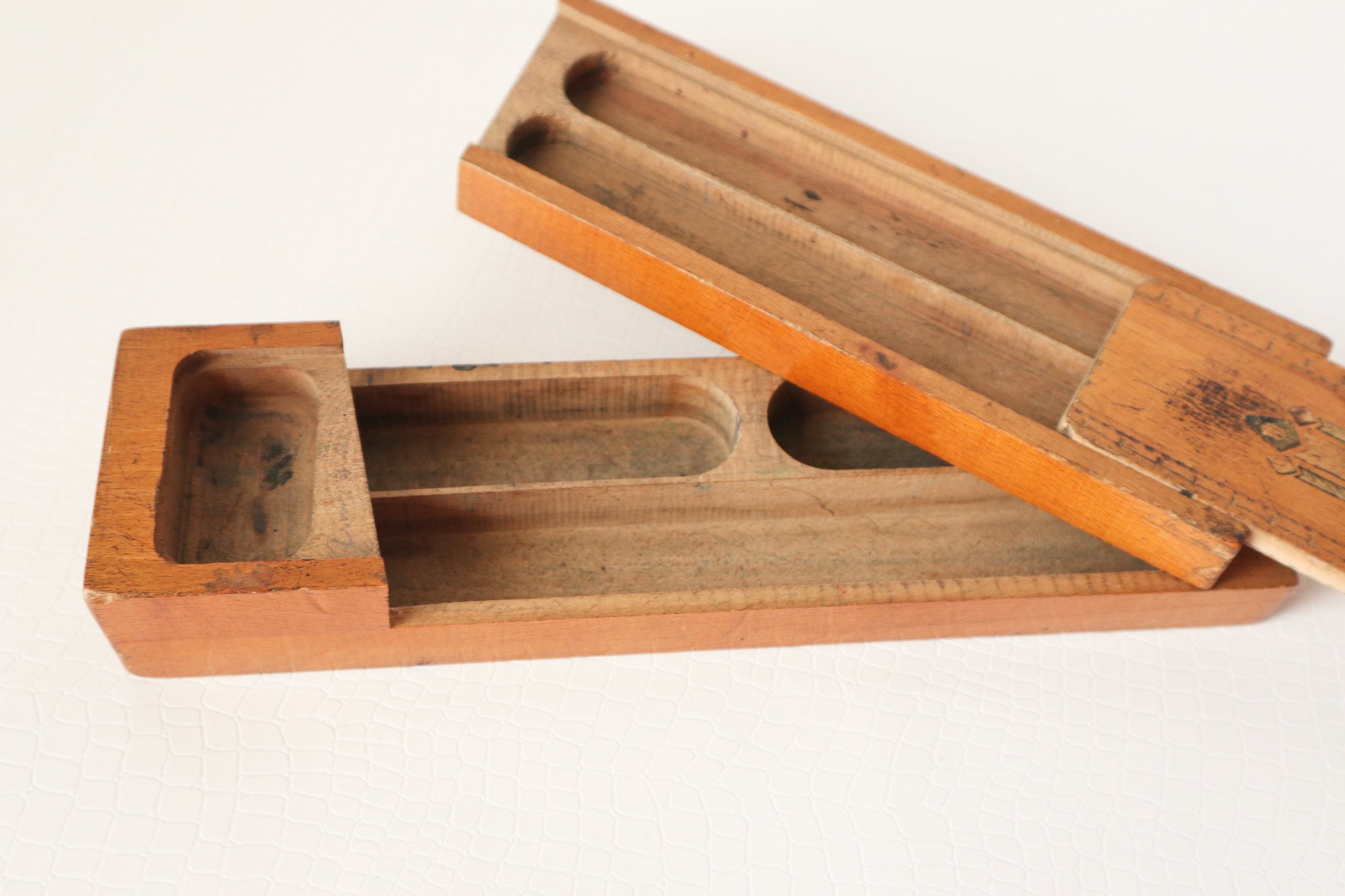 Vintage Wooden Pencil Box