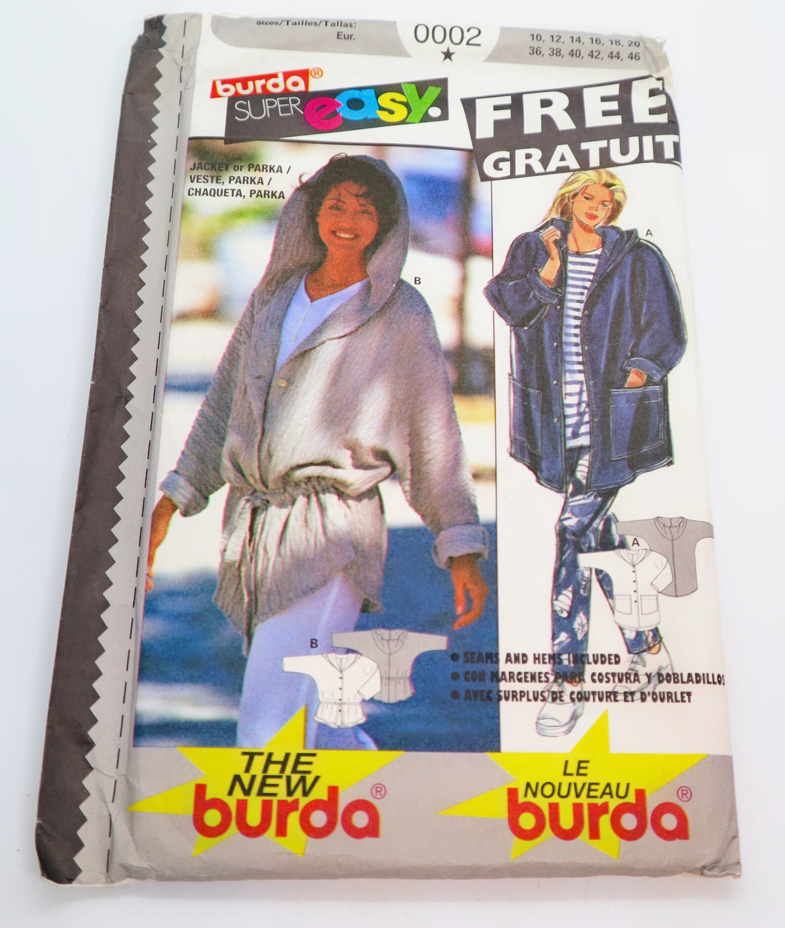 Pattern Burda 0002 Sewing Pattern for Misses Jacket Parka Size - Etsy