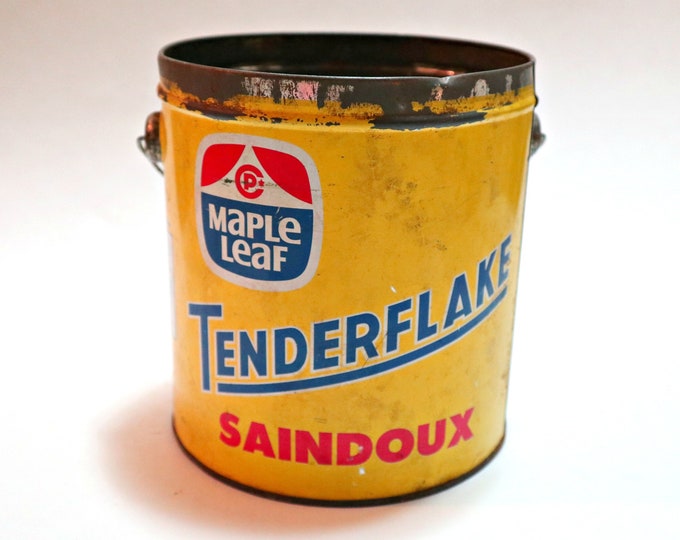 Maple Leaf Tenderflake Pure Lard Canada Packers Ltd Montreal 5 LBS Tin ...