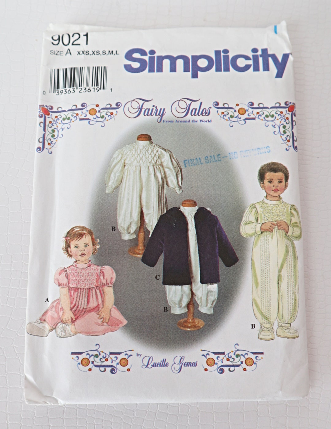Simplicity 9021 Sewing Pattern Fairy Tales Babies Romper Dress Jacket ...