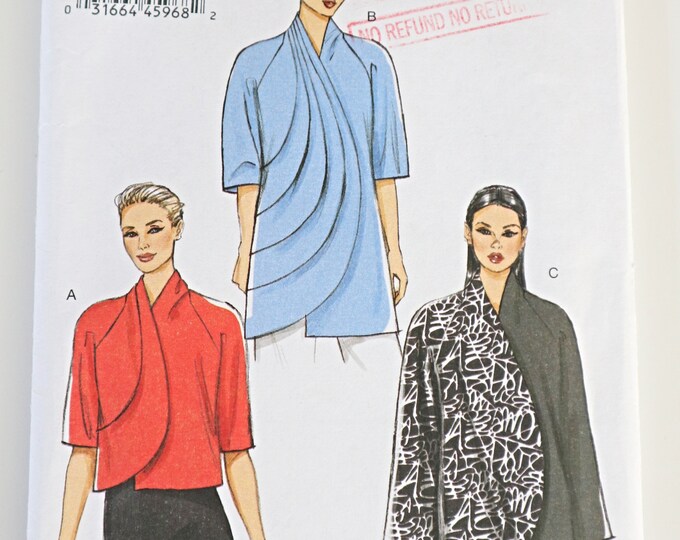 Vogue V9096 Sewing Pattern Misses' Jacket Lined Loose Fitting Size Xsm ...