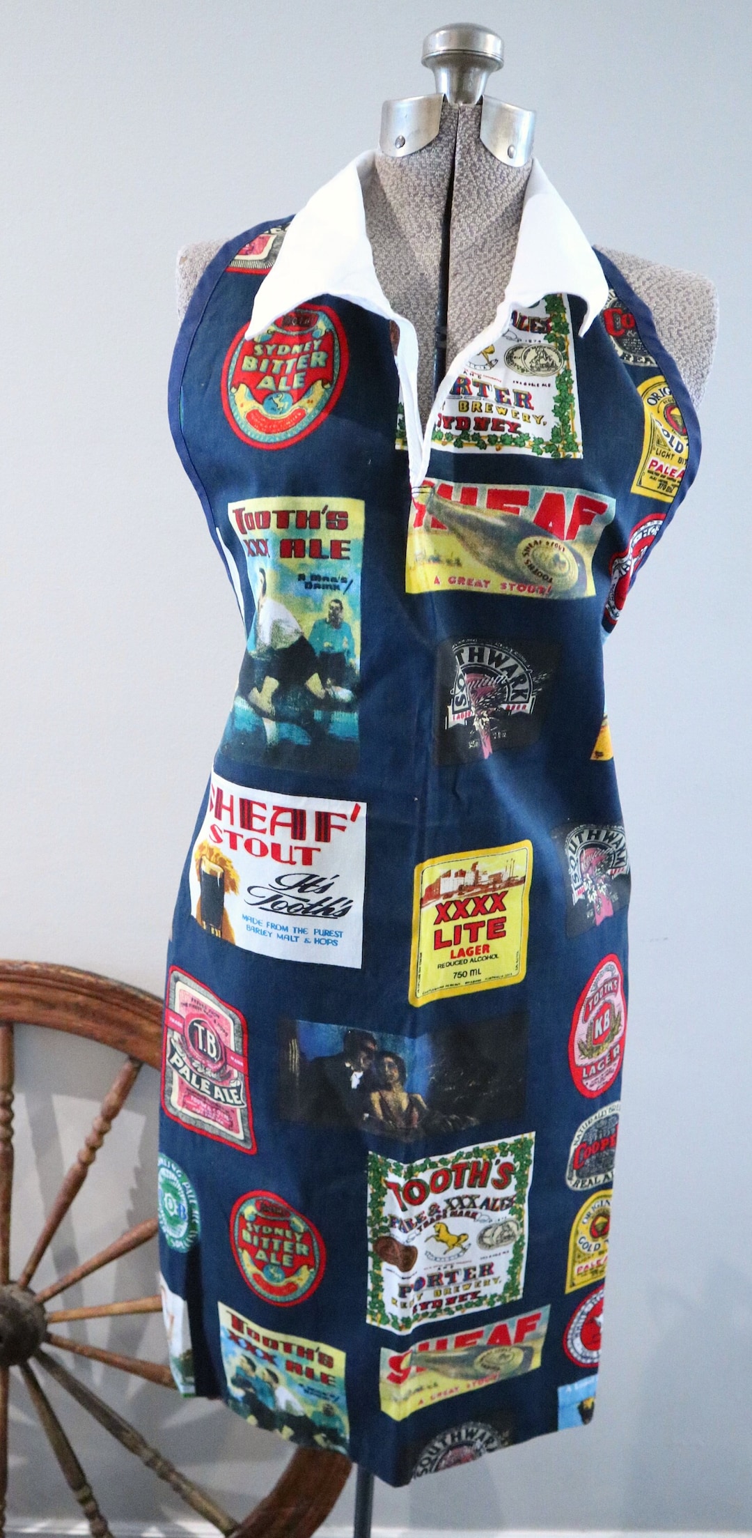 Vintage Apron Souvenir Australia Beer Labels of Australia Blue - Etsy