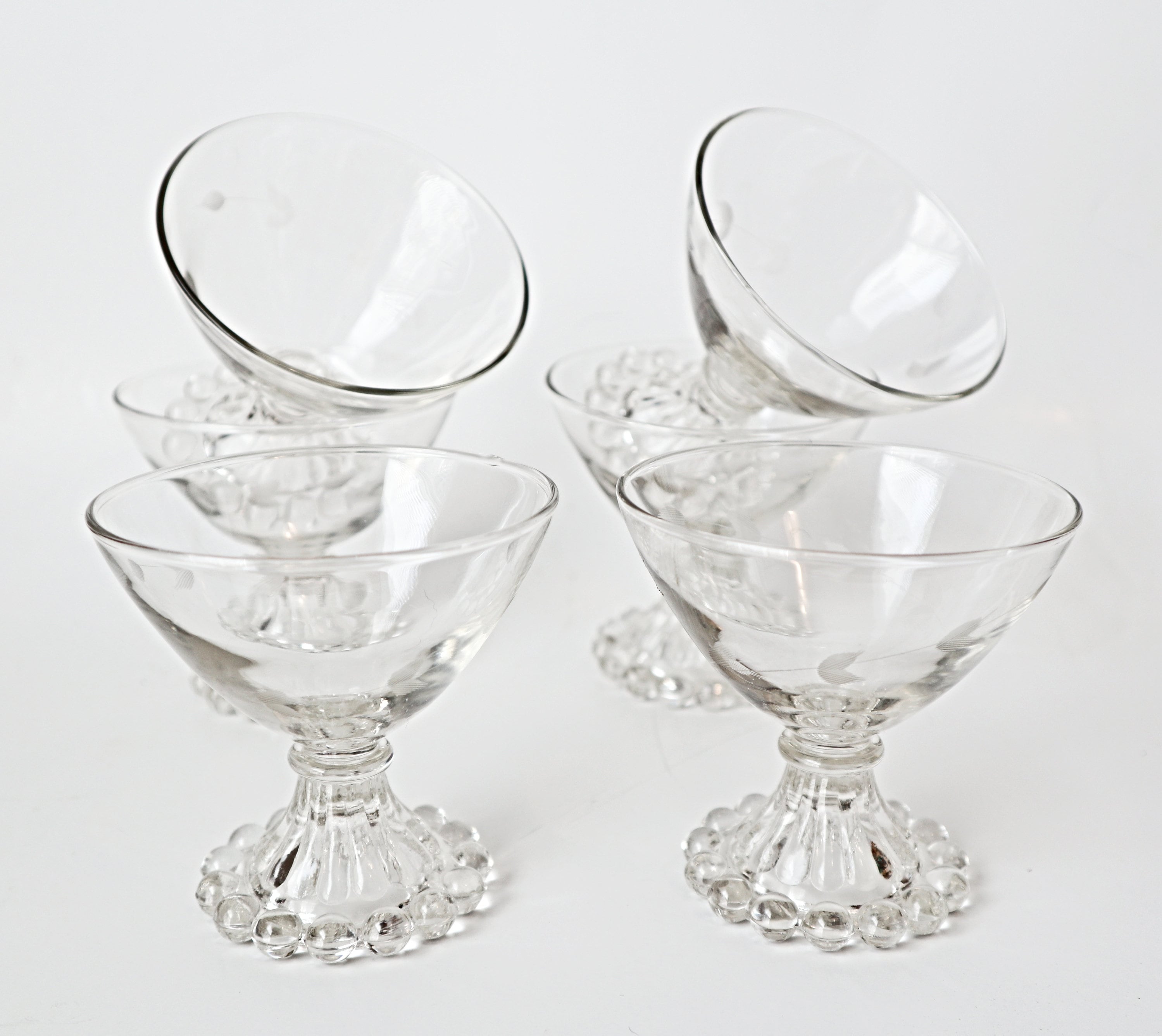 6 Vintage Boopie Glasses Glass Anchor Hocking 1950's Wine | Etsy