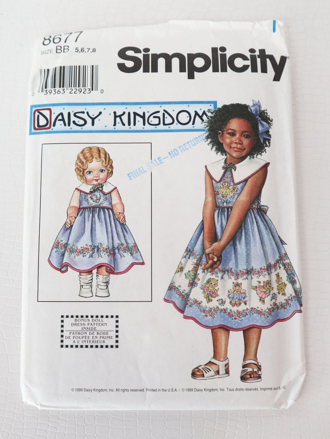 Simplicity 8677 Sewing Pattern Girls Party Dress & Matching Doll Dress ...