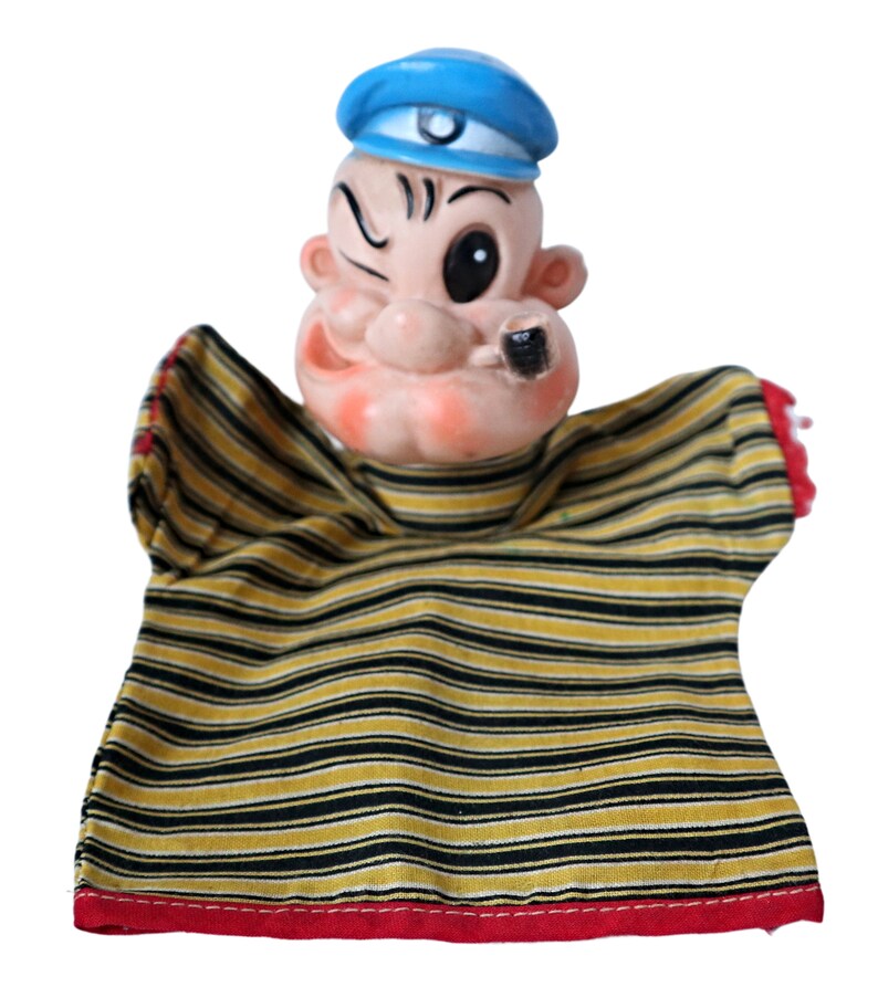 Vintage Hand Puppets Popeye Police Officer Bobby Cop Gund - Etsy