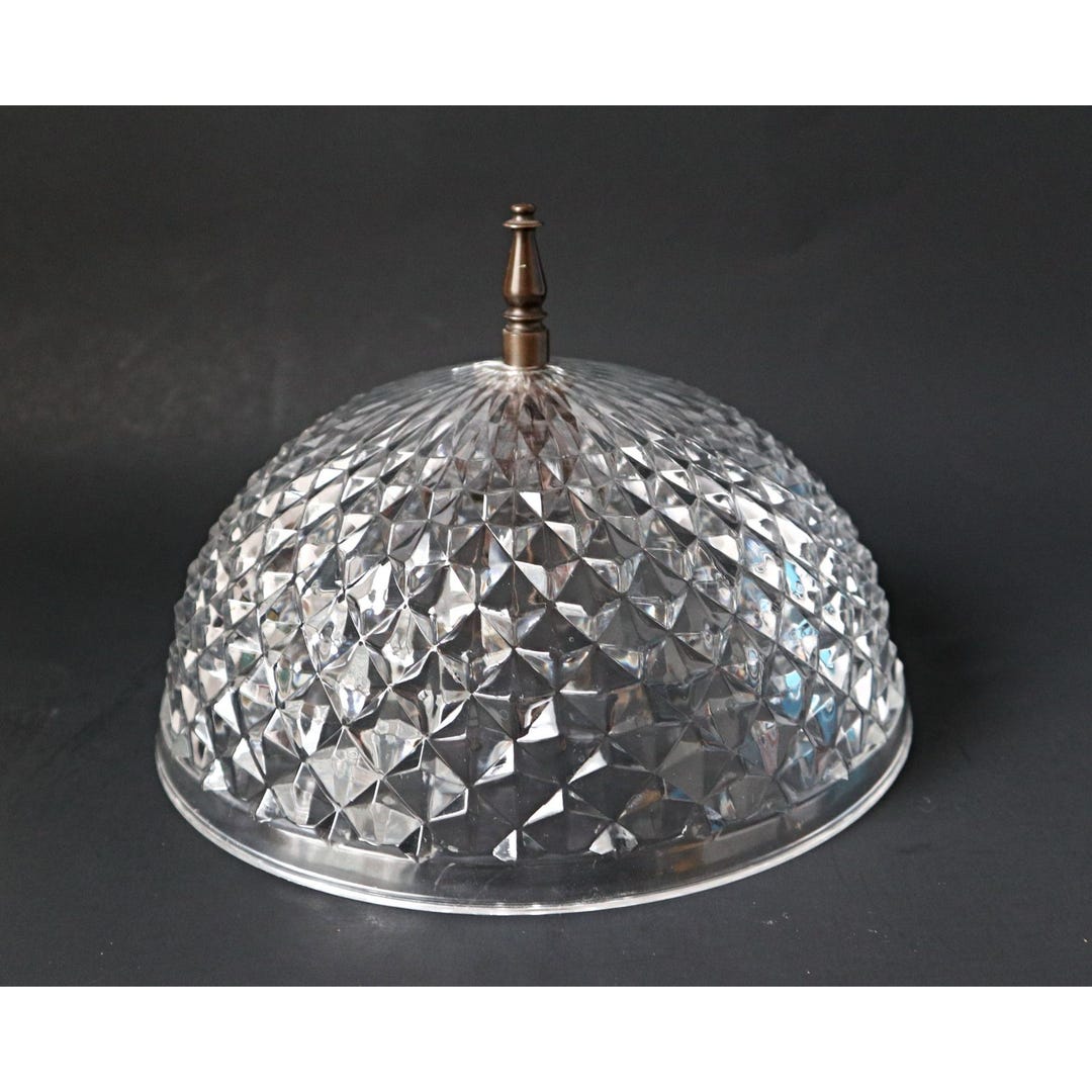 Vintage Plastic Lamp Shade Clip on Round Acrylic Light Shade Cover - Etsy