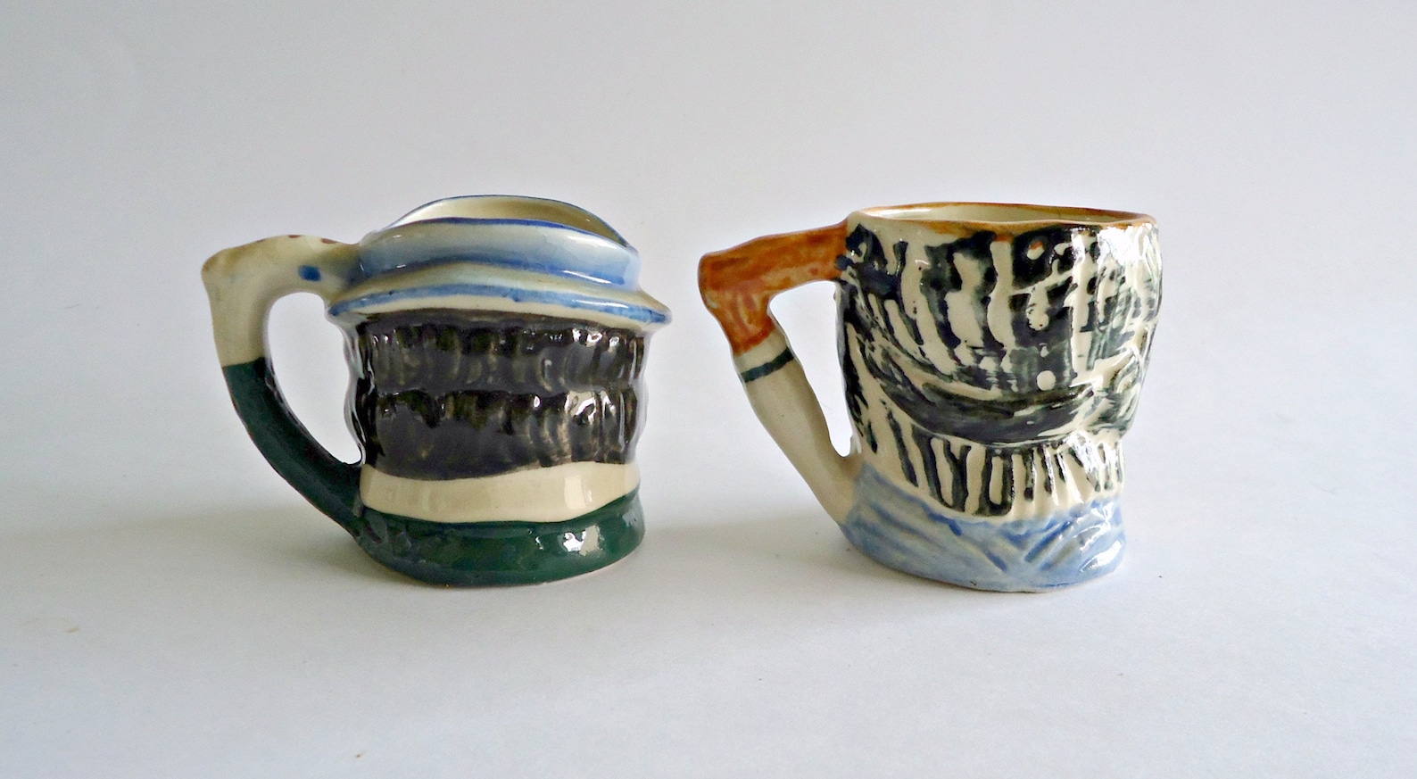 2 Occupied Japan Small Toby Mugs Colonial Man & Woman Vintage - Etsy
