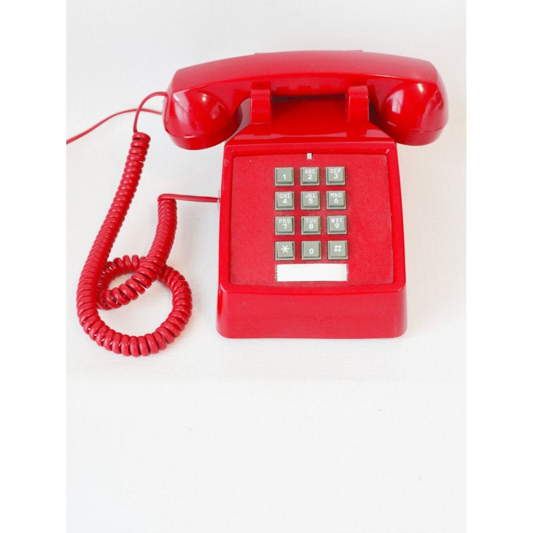 Classic Retro or Hotel Phone Cetis Scitec 2510E Red Single Line Corded ...