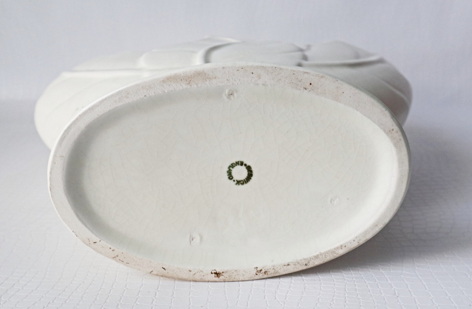 Vintage Beswick Ware Art Pottery Ceramic Deco Ivory Satin Matt Flower ...