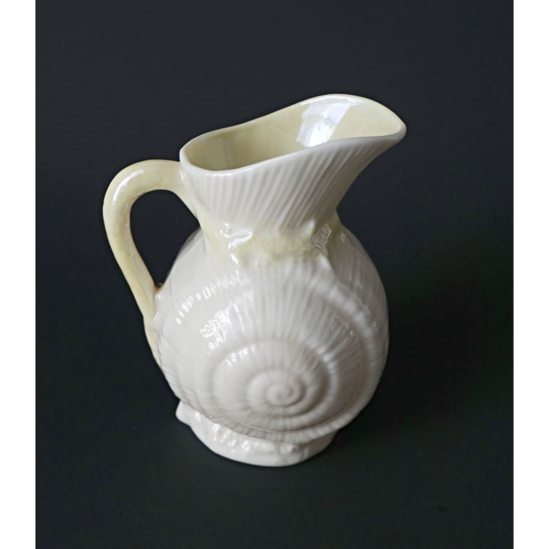 Vintage Belleek Nautilus Sea Shell Creamer - Fermanagh Ireland - Etsy