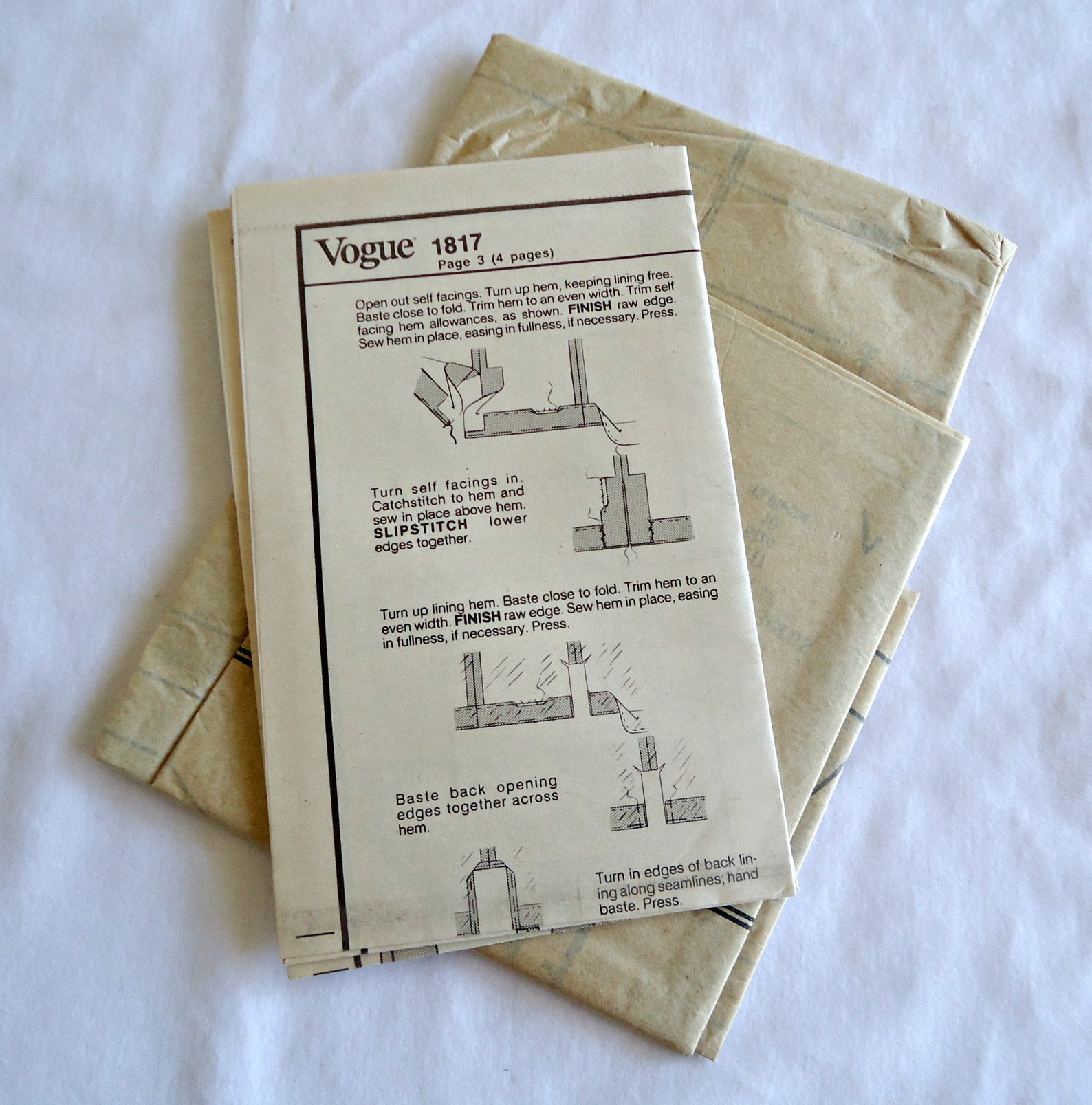 Vogue 1817 Sewing Pattern Paris Original Jacket & Skirt Designer Yves ...