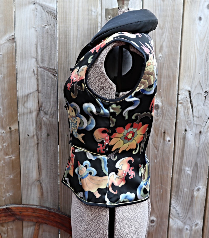 Vintage Pure Silk Hand Painted Vest Jacket Size: Small Medium | Etsy