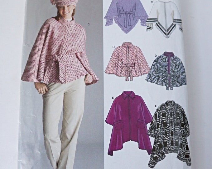 New Look 6517 Sewing Pattern Misses' Poncho Variations- Higher Neck ...