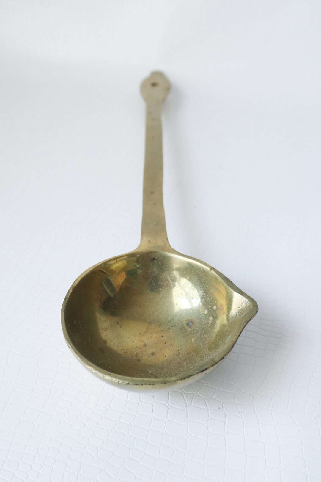 Antique Large Solid Brass Ladle With Spout Victorian - Etsy