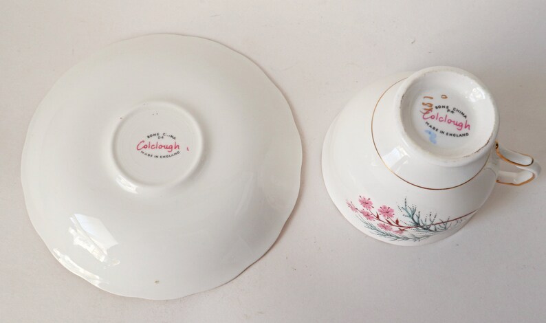 Teacup and Saucer Colclough Floral Bone China England Tea Cup Vintage ...