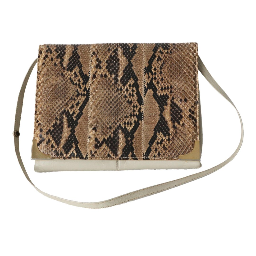 Vintage Natural Rattlesnake Snake Skin Leather Clutch Wristlet Purse ...