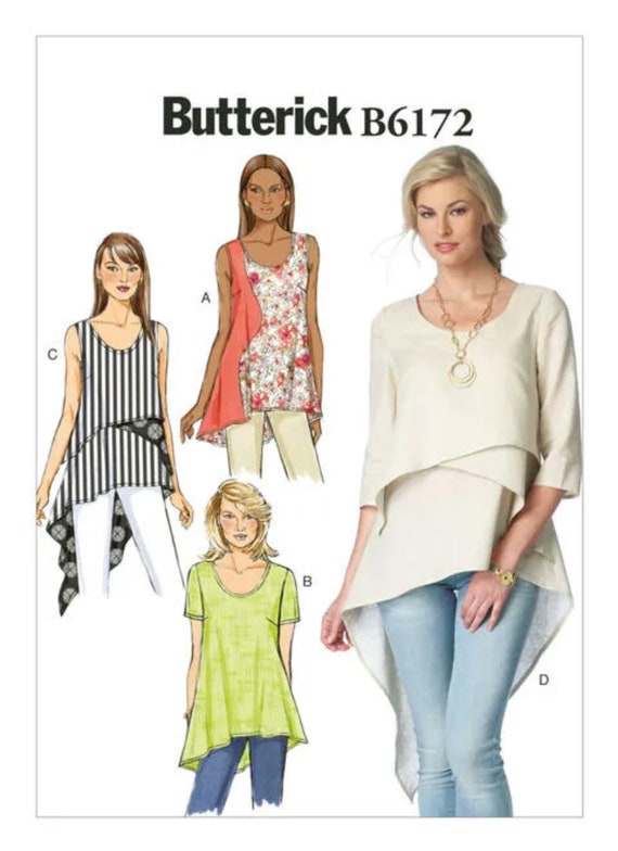 Butterick B5925 Sewing Pattern Misses' Top Layered Tunic - Etsy