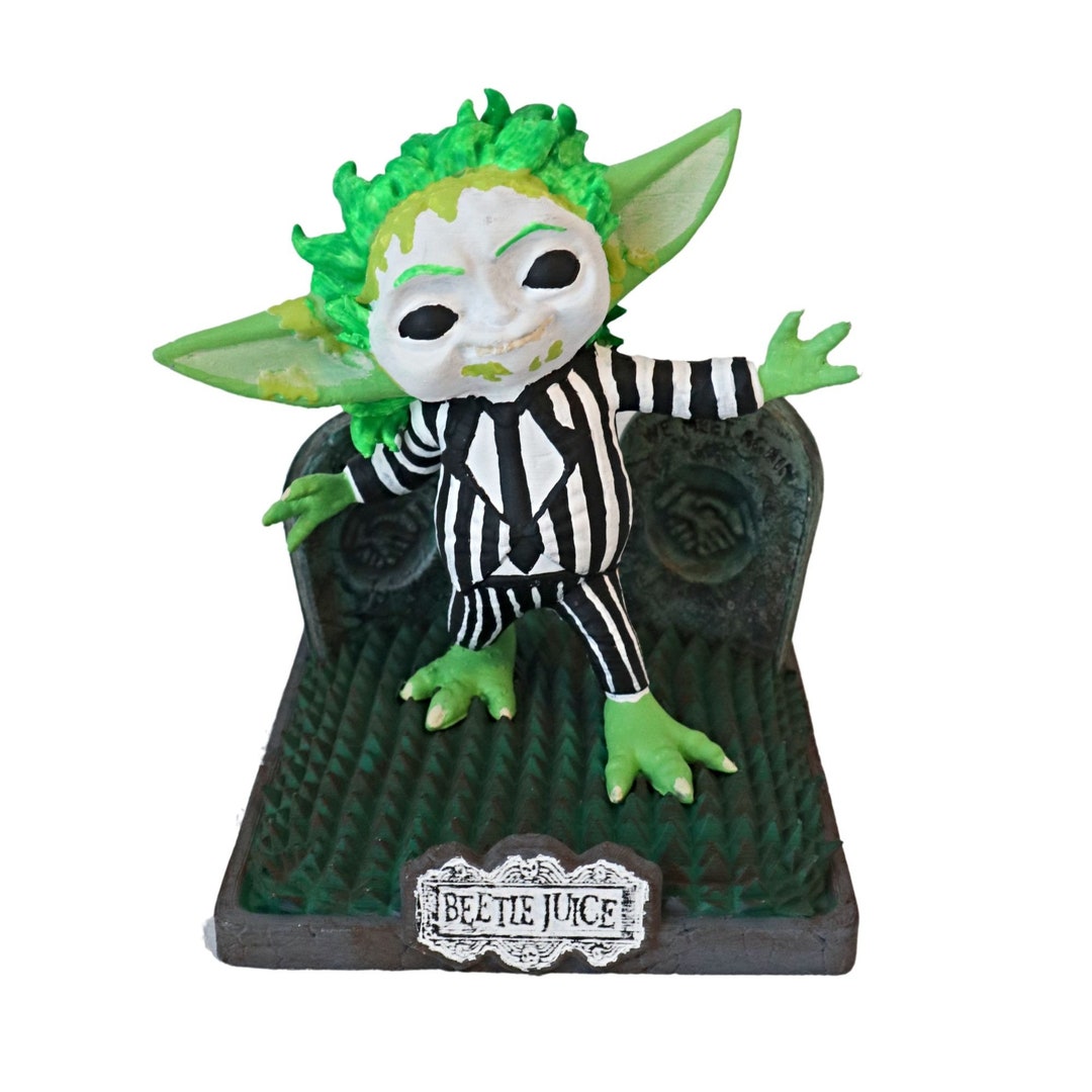 Grogu Beetlejuice 3D Printed Hand Painted Baby Yoda Michael Keaton What ...