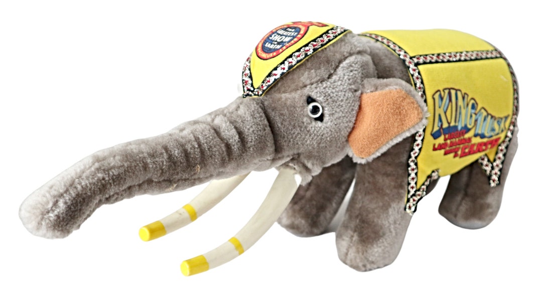 Vintage Barnum & Bailey Circus Elephant Plush Ringling Bros Pink ...