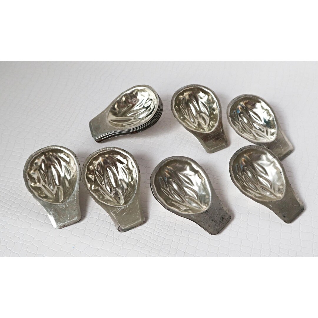 10 Vintage Walnut Shaped Cookie Molds Set Baking Mold Tin - Etsy