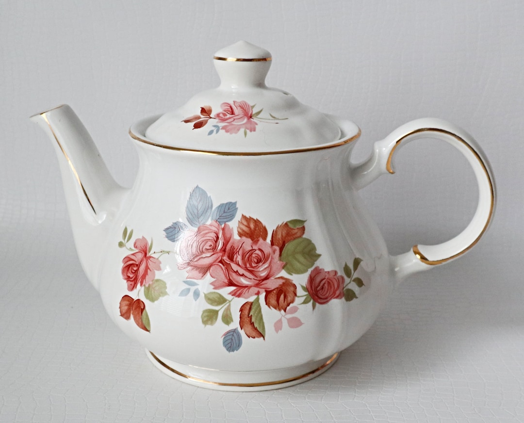 Vintage Sadler Teapot Roses Windsor 5 Cup England Tea Pot - Etsy