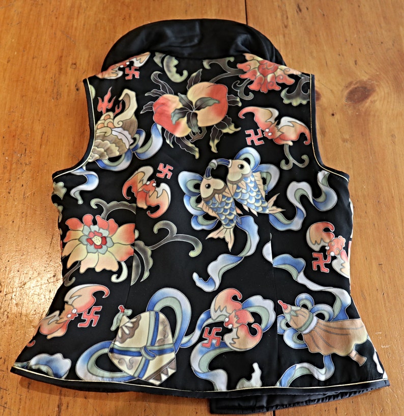 Vintage Pure Silk Hand Painted Vest Jacket Size: Small Medium | Etsy