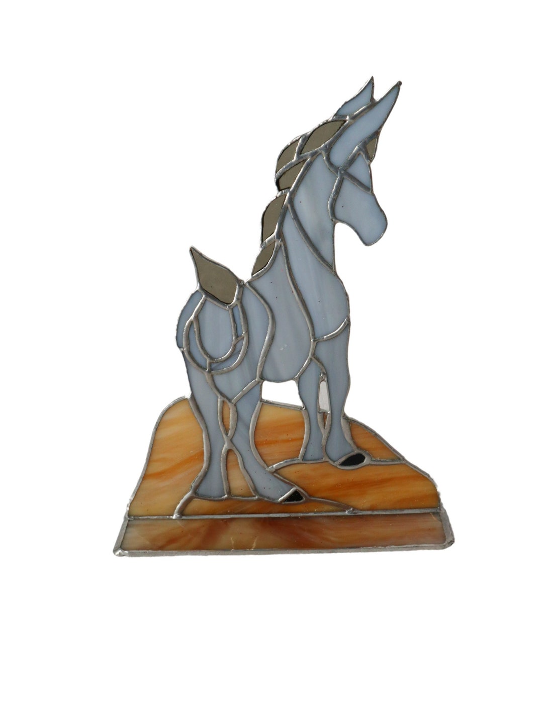 Vintage Stained Glass Donkey 3D Standing Christmas Nativity - Etsy