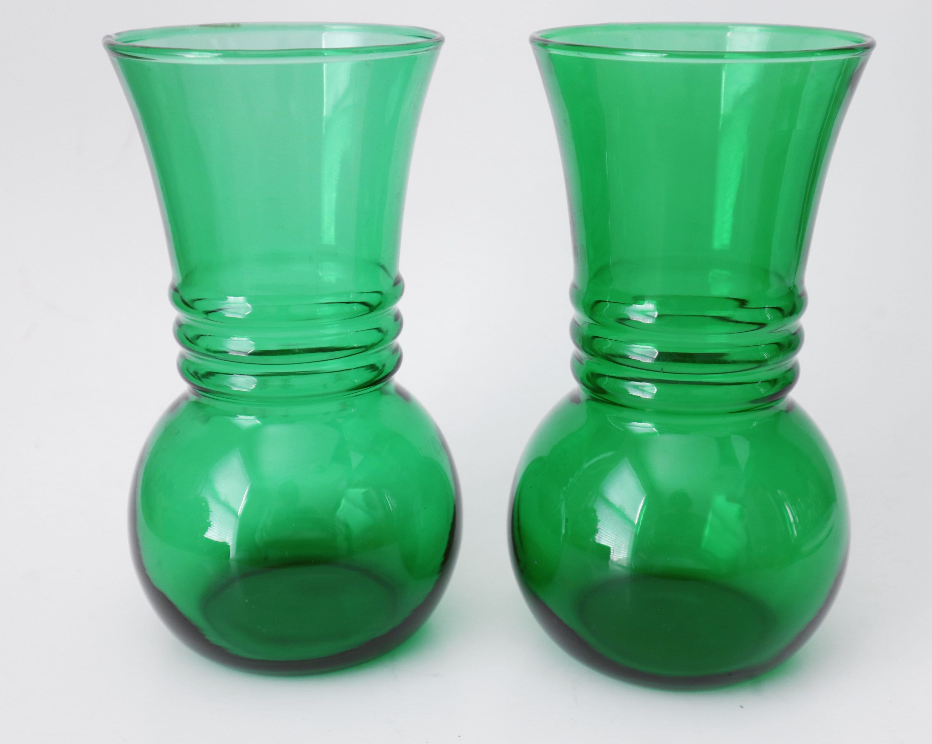 Vases Set of 3 Vintage Forest Green Ivy Ball Vases by Anchor Hocking ...