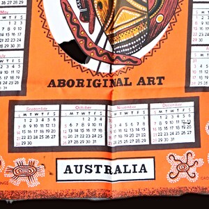 Retro Vintage Calendar 1975 Aboriginal Art of Australia Tea Towel ...