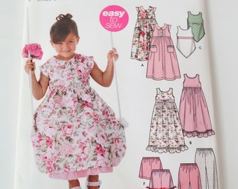 Simplicity Sewing Pattern 5226 Girls Dress Slip Top Shorts Pants Size 3 ...